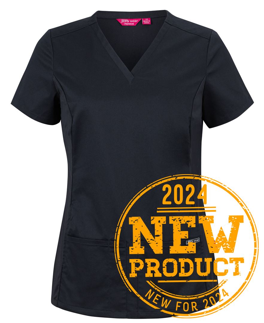 JB's Ladies Premium Stretch Panel Scrub Top