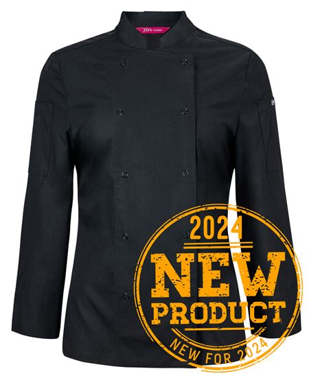 JB's Ladies L/S Snap Button Chef Jacket