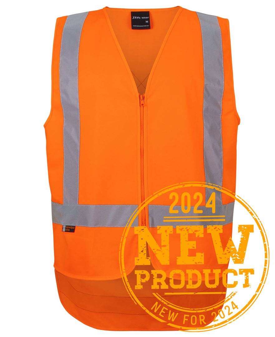 JB's NSW/QLD Rail (D+N) Zip X-Back Safety Vest