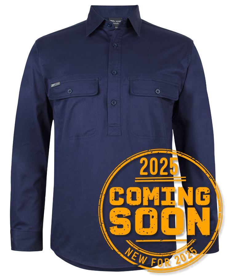 JB's L/S Stretch Close Front Work Shirt