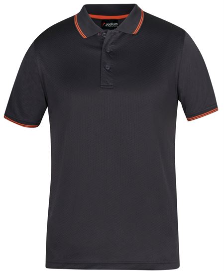 Podium Jacquard Contrast Polo