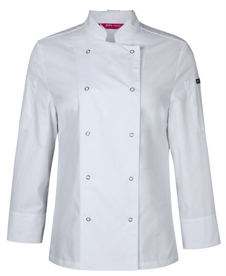 JB's Ladies L/S Snap Button Chef Jacket