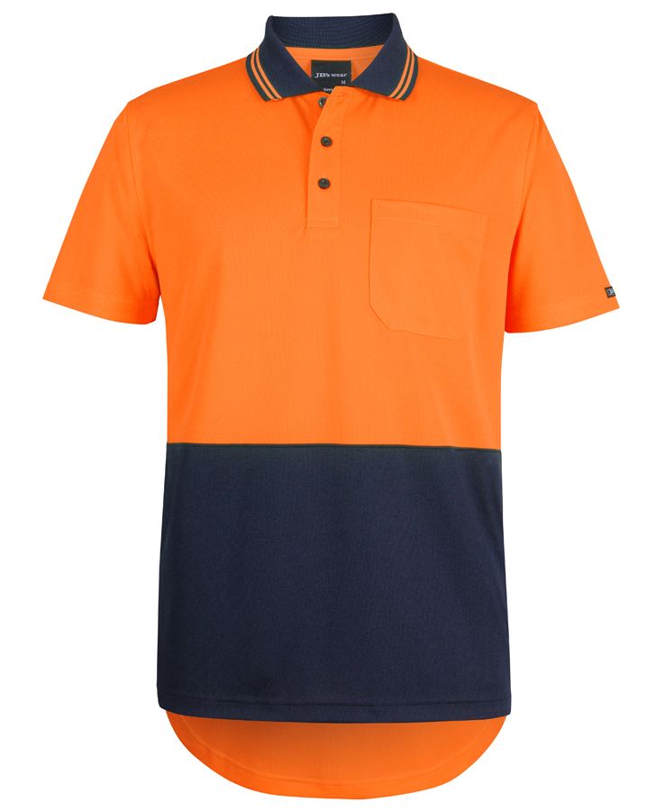 JB's Hi Vis S/S Drop Tail Polo